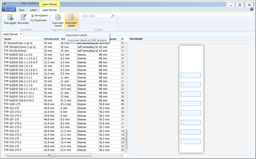 [DataPrint] | Hoe importeer ik een labeldatabase? - ALTEC industrial ...